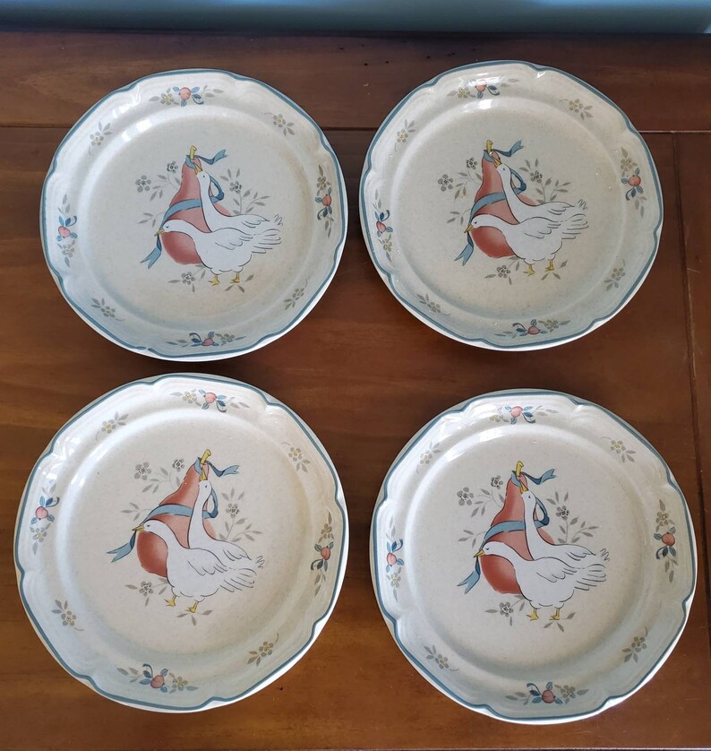 Marmalade Country Geese Salad Plate Set of 4 by International - Etsy