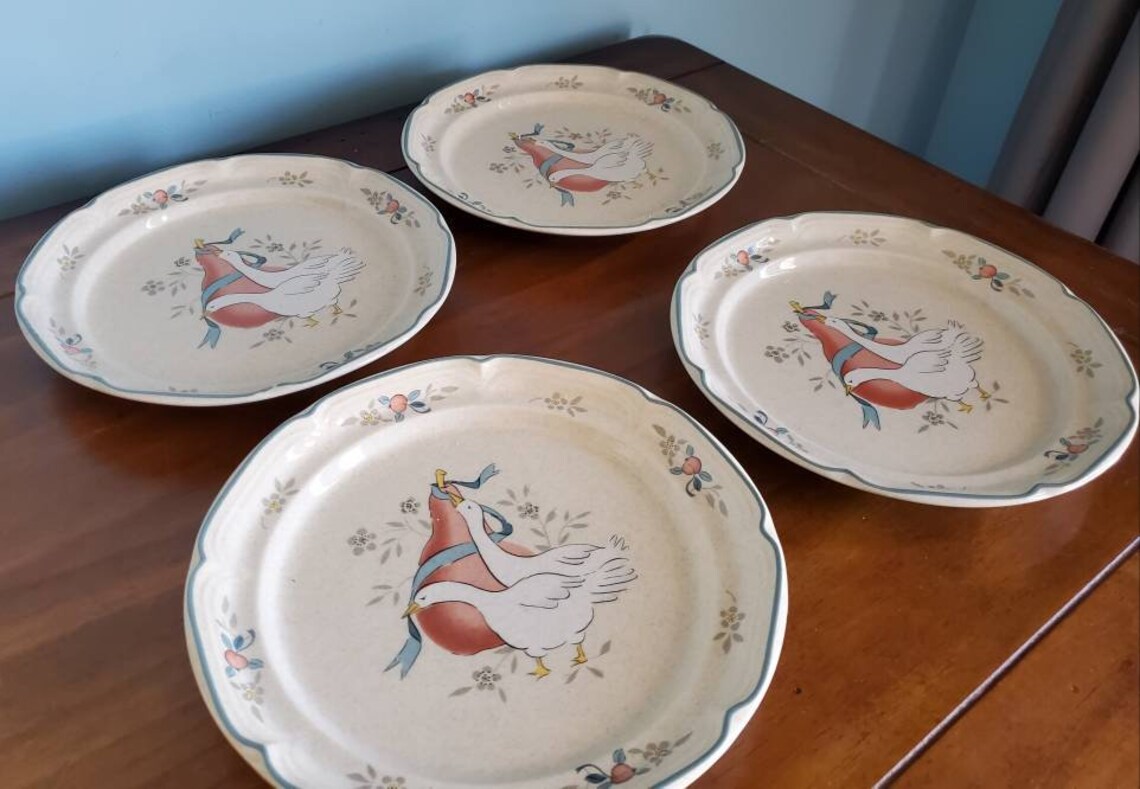 Marmalade Country Geese Salad Plate Set of 4 by International - Etsy