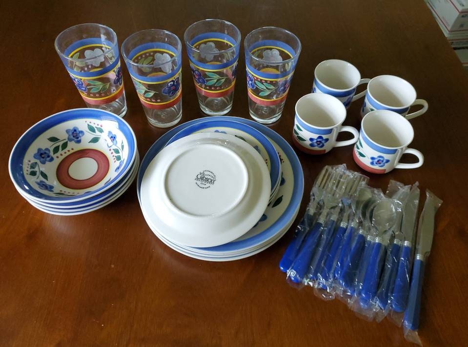Vintage Bellissimo Carlotta Dinnerware Set NIB Gibson Everyday - Etsy