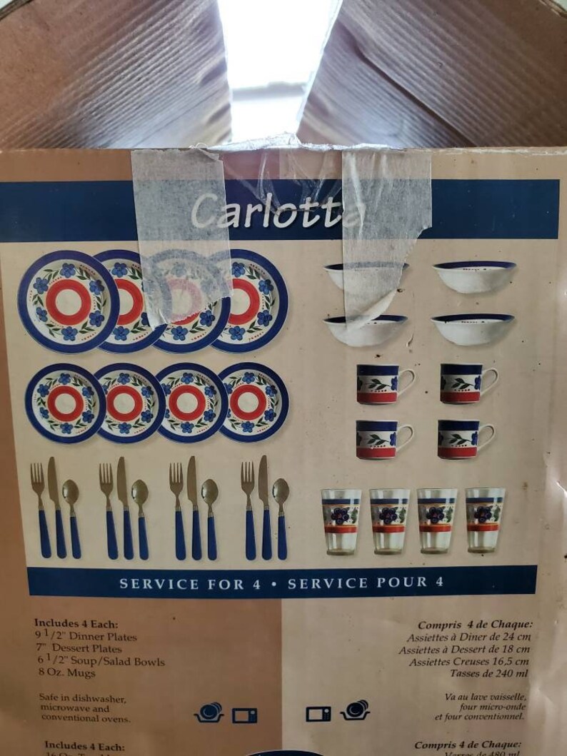 Vintage Bellissimo Carlotta Dinnerware Set NIB Gibson Everyday - Etsy