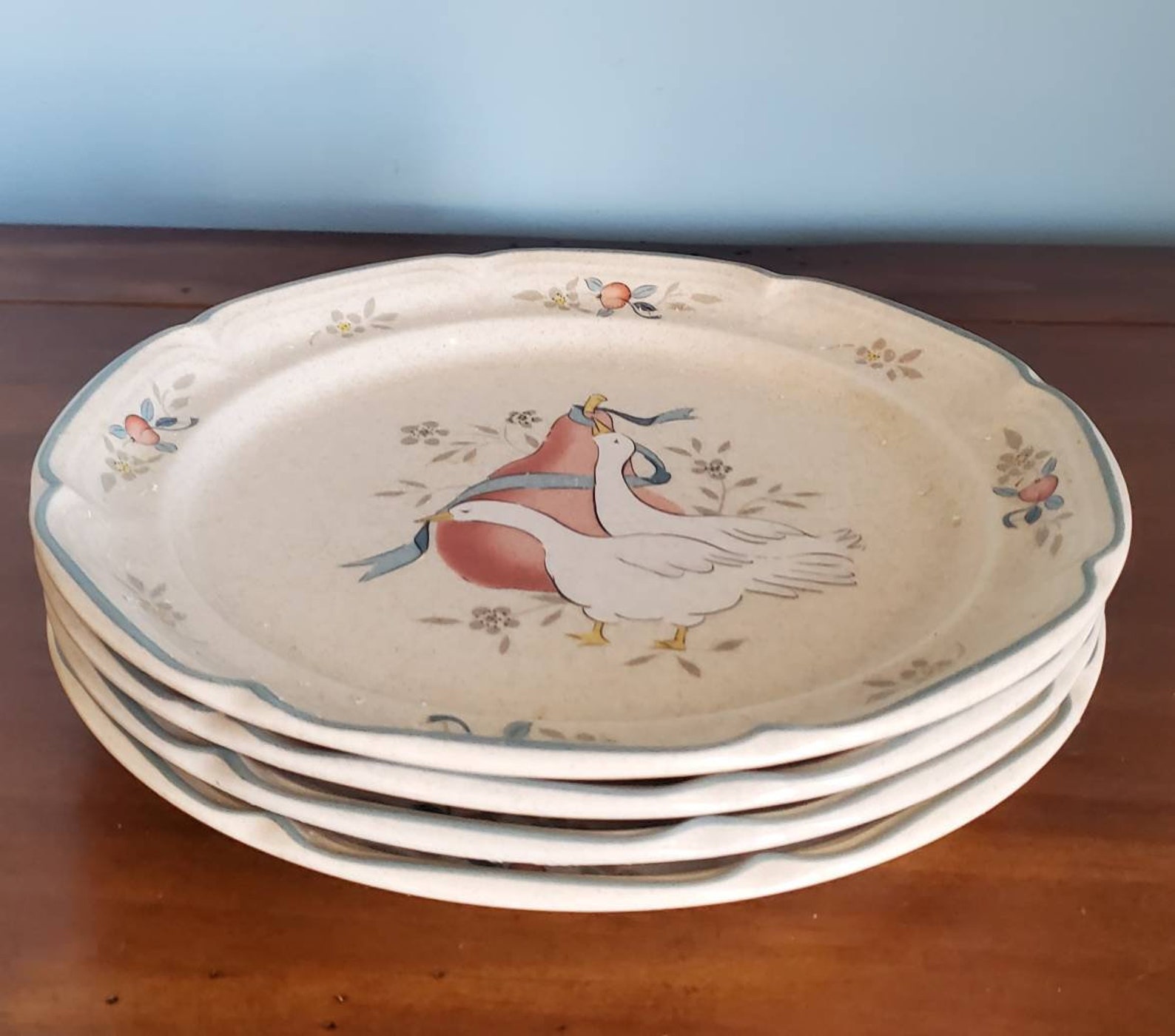 Marmalade Country Geese Salad Plate Set of 4 by International - Etsy