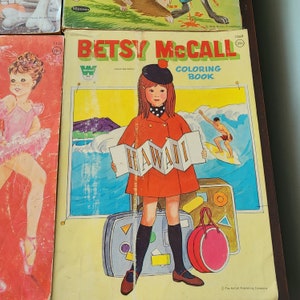 Vintage Coloring Book Set of Four Disney Mickey Pluto Betsy Mccall ...