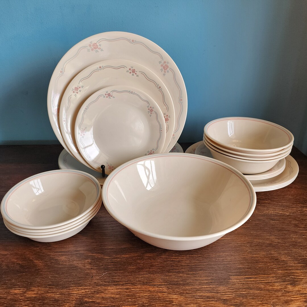 Corelle English Breakfast Dinnerware Set 21 Pieces - Etsy