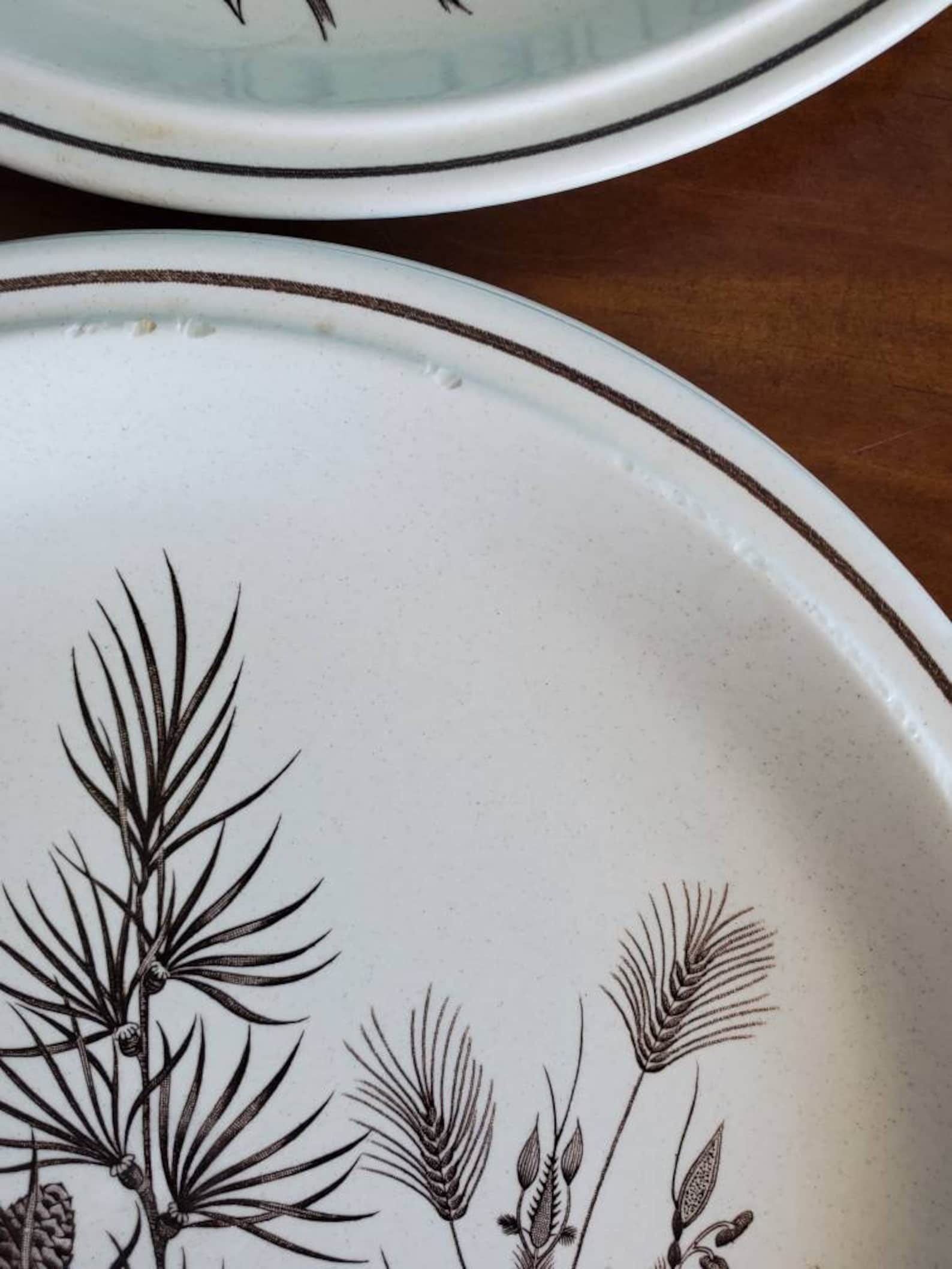 Vintage Pinewood Dinner Plate Set by Grindley - Etsy