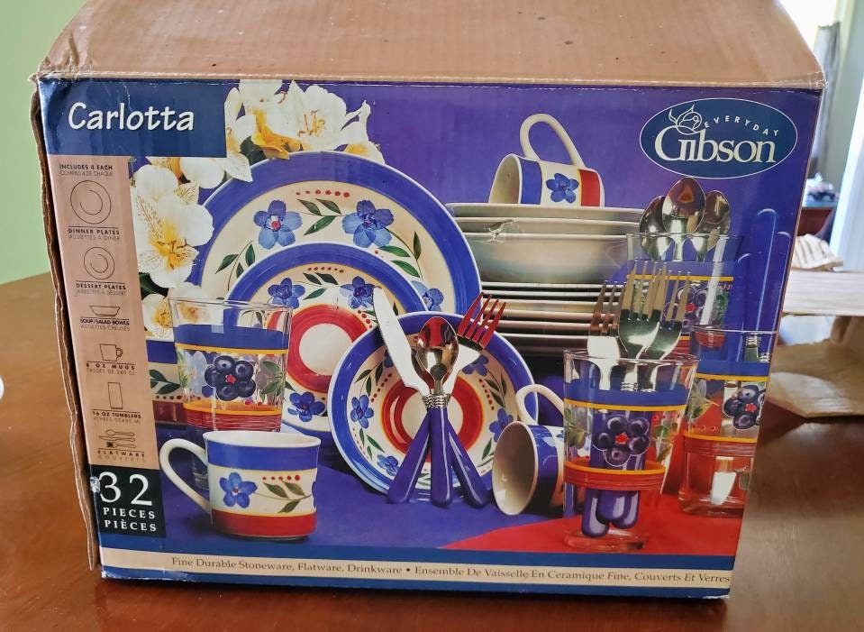 Vintage Bellissimo Carlotta Dinnerware Set NIB Gibson Everyday - Etsy