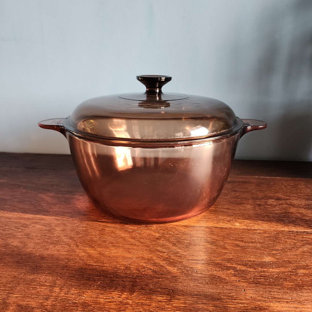 Vintage Visions Amber Dutch Oven 5 Quart by Corning - Etsy