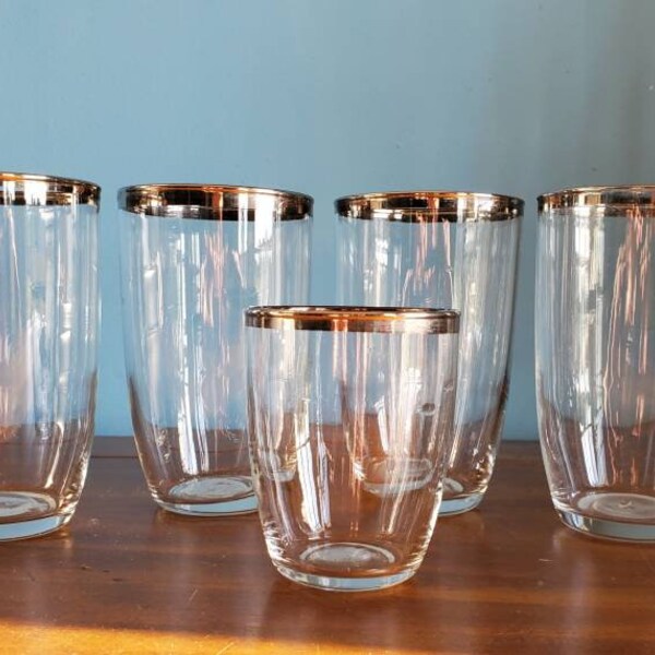 Silver Rim Glass - Etsy