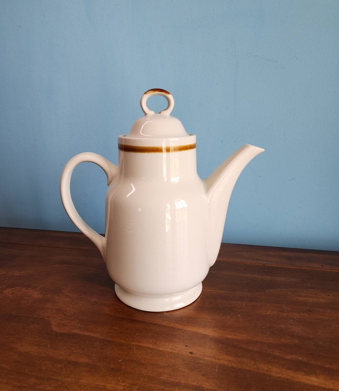 Vintage Mountain Wood Stoneware Coffee Pot 10" Japan - Etsy