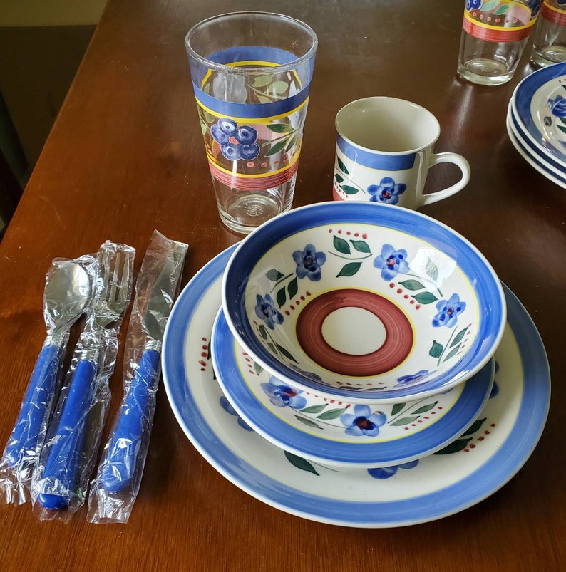 Vintage Bellissimo Carlotta Dinnerware Set NIB Gibson Everyday - Etsy