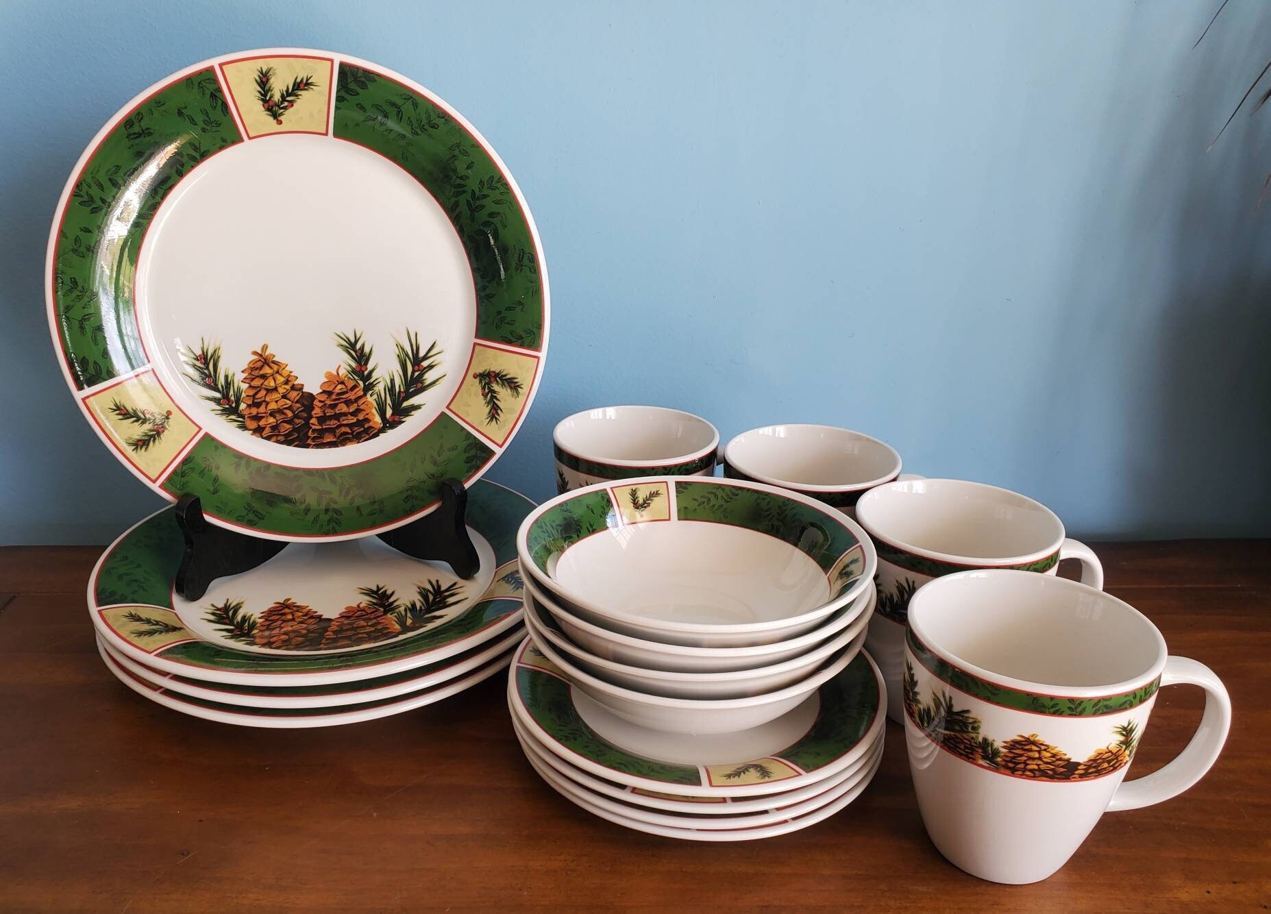 Pine Cones Dinnerware Set by Oneida - Etsy