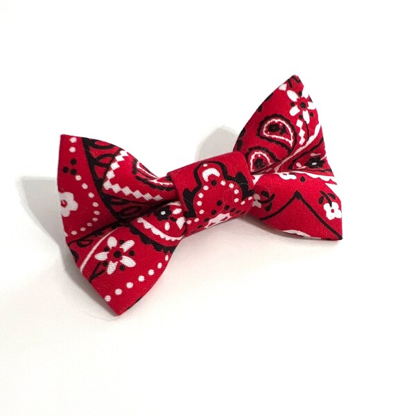 Red Bandana Bows - Etsy