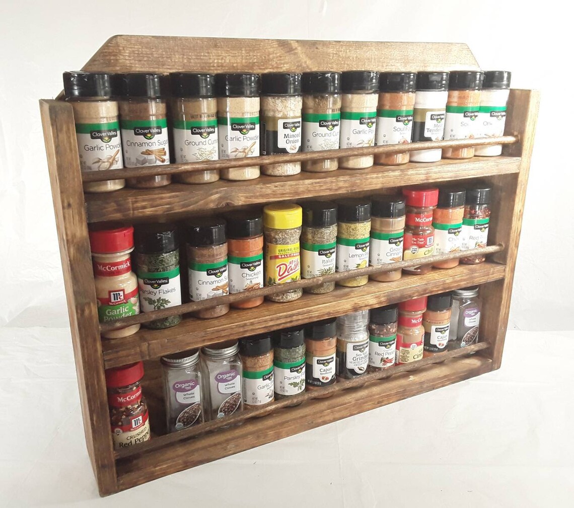 Made to Order Rustic Spice Rack Organizer for Counter Top | Etsy