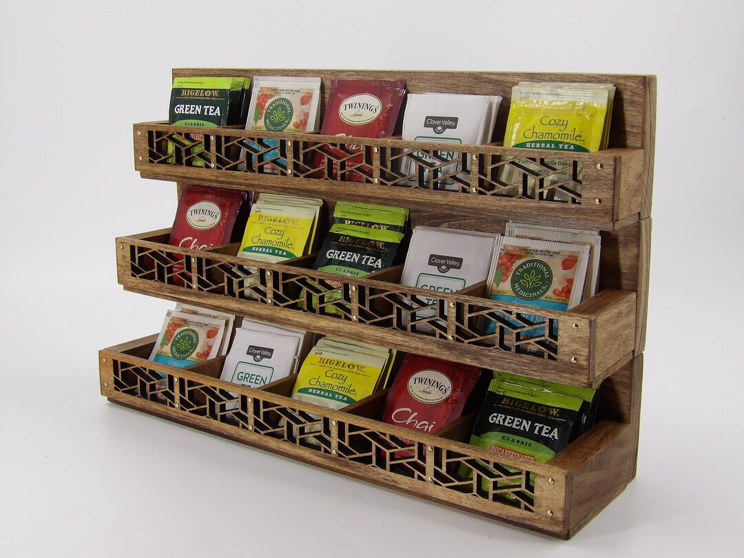 Made to Order Dark Tea Rack Organizer Rectangular Lattice - Etsy