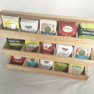 Made to Order Beautiful Tea Rack Organizer for Individually Wrapped Tea ...