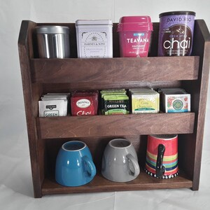 Made to Order Dark Tea Rack Organizer for Tins, Individually Wrapped ...