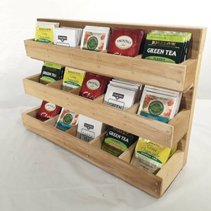 Made to Order Beautiful Tea Rack Organizer for Individually Wrapped Tea ...
