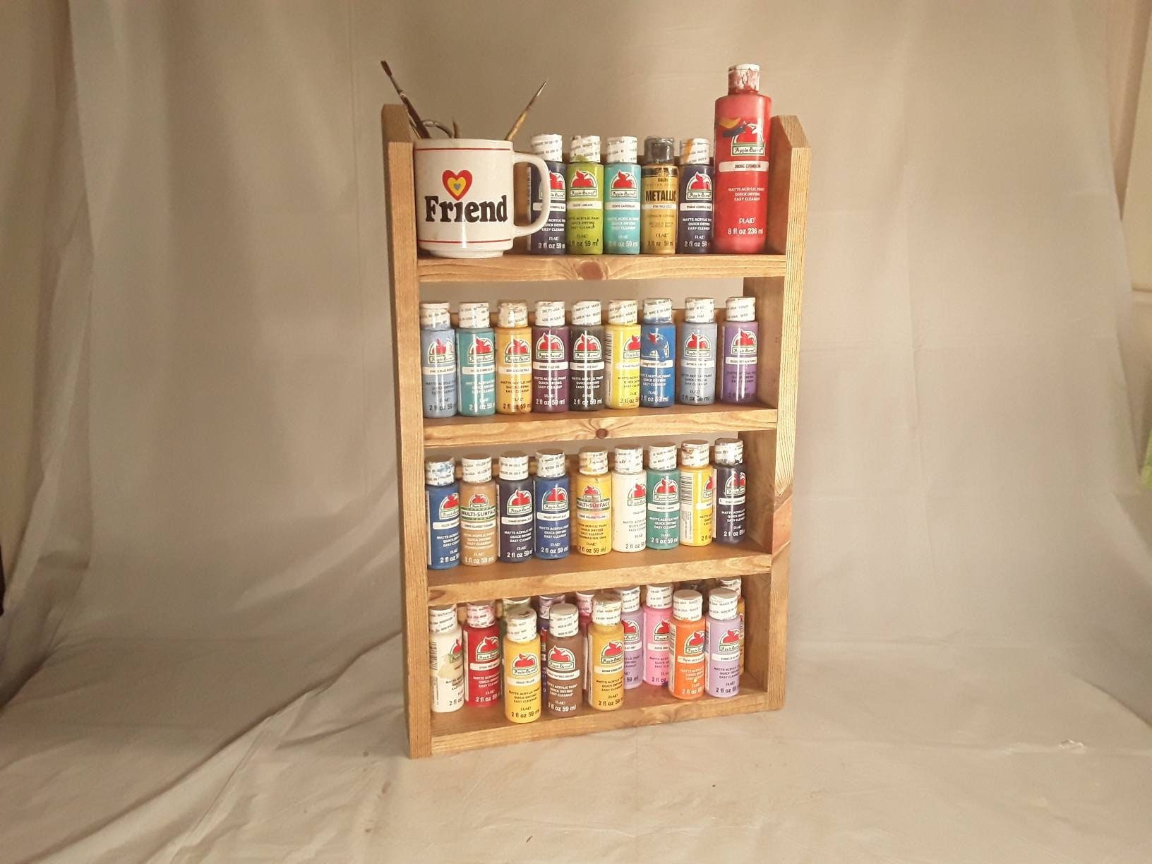 Made to Order Rustic Paint Bottle Rack Organizer for the - Etsy