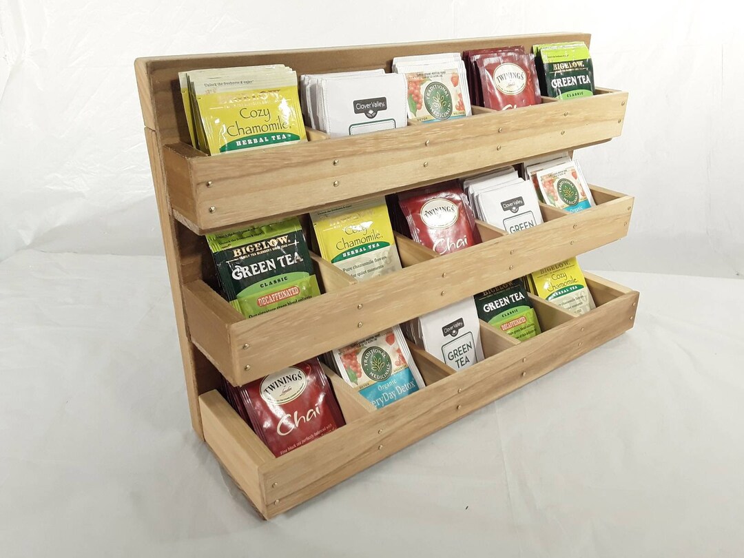 Made to Order Beautiful Tea Rack Organizer for Individually Wrapped Tea ...