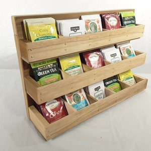Made to Order Beautiful Tea Rack Organizer for Individually Wrapped Tea ...