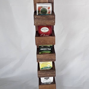 Made to Order Hanging Dark Tea Rack Organizer for Individually Wrapped ...