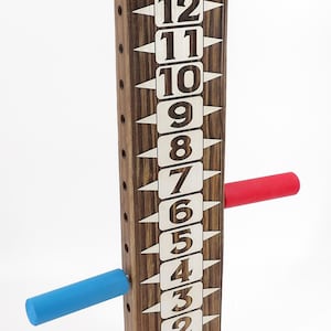 Petanque Bocce Cornhole Scoreboard With Pegs Laser Engraved Wood Extra ...