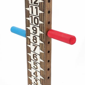 Petanque Bocce Cornhole Scoreboard With Pegs Laser Engraved Wood Extra ...