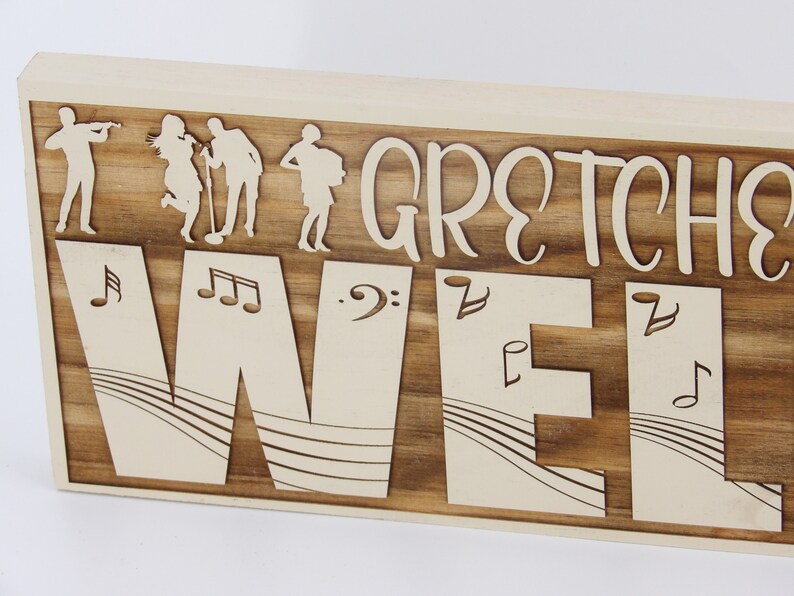 Wooden Welcome Sign With Maps, Artsy Fonts, Custom Wording. Laser ...