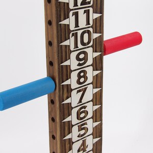 Petanque Bocce Cornhole Scoreboard With Pegs Laser Engraved Wood Extra ...