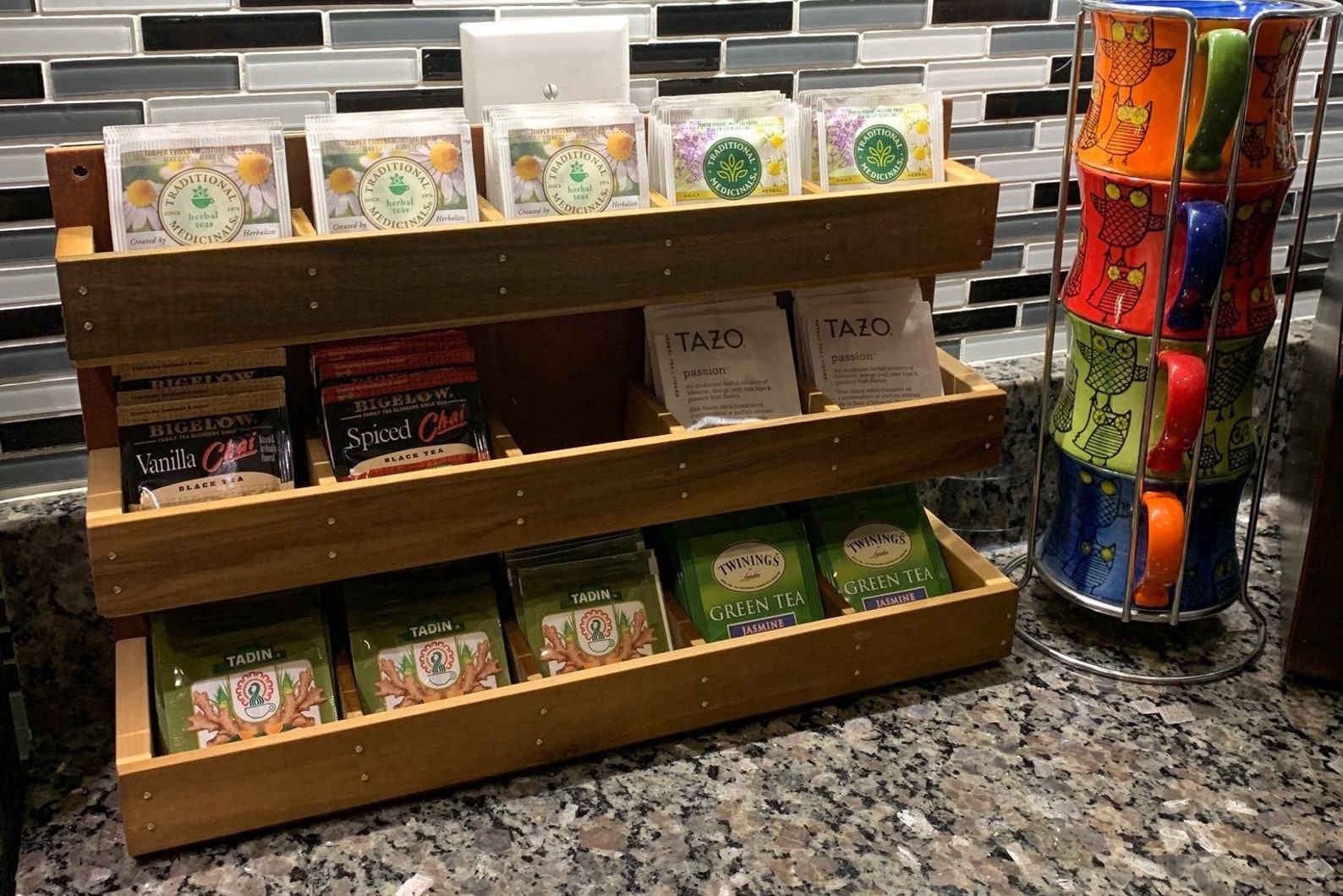 Made to Order Beautiful Tea Rack Organizer for Individually Wrapped Tea ...