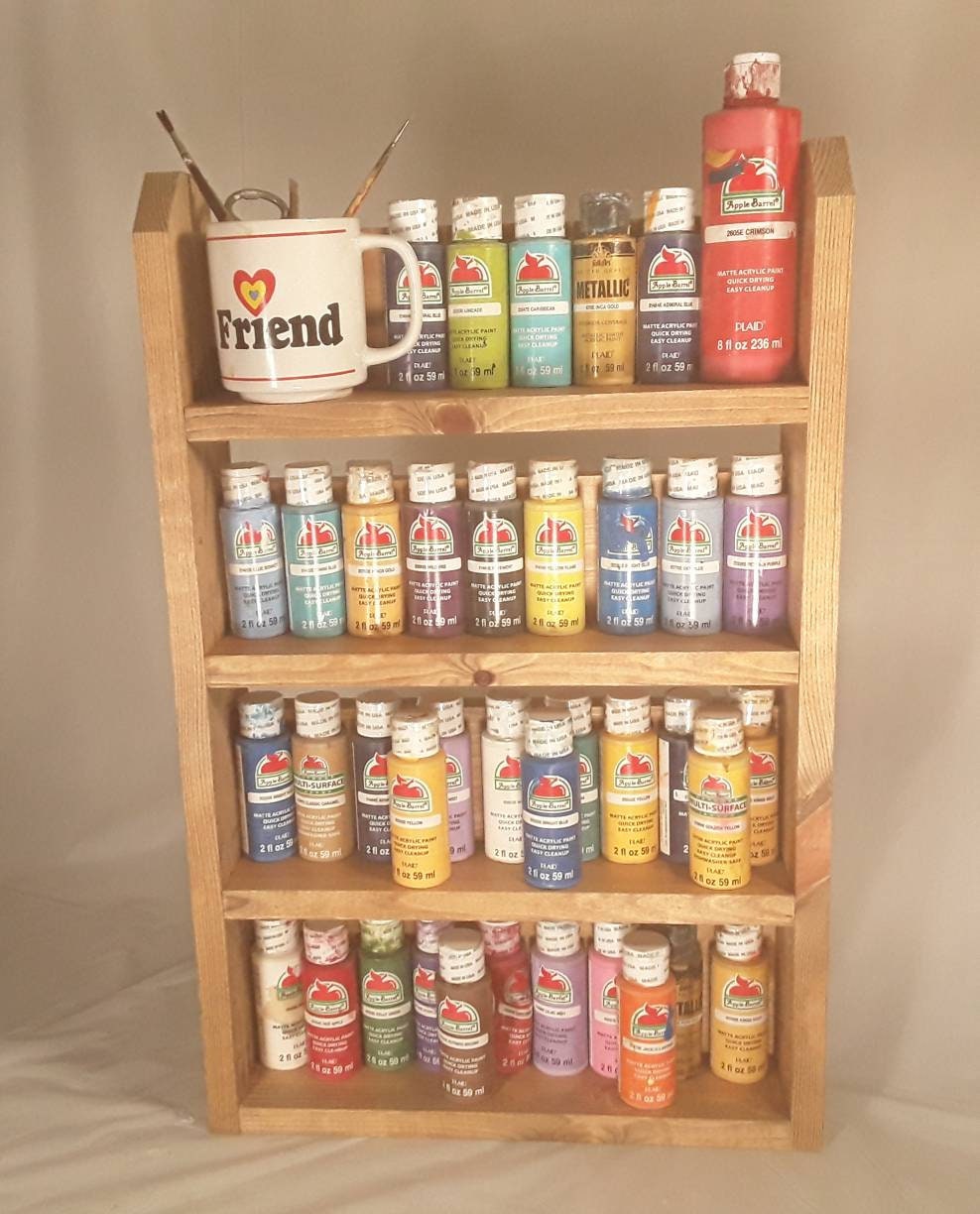 Made to Order Rustic Paint Bottle Rack Organizer for the - Etsy