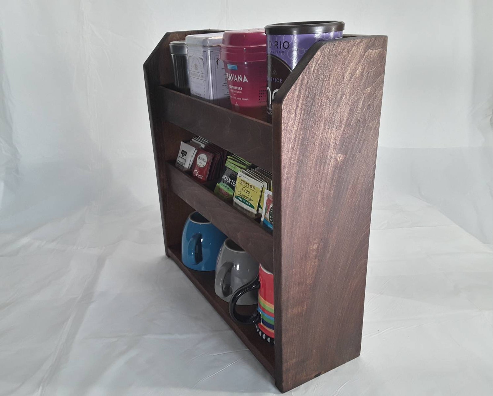 Made to Order Dark Tea Rack Organizer for Tins, Individually Wrapped ...