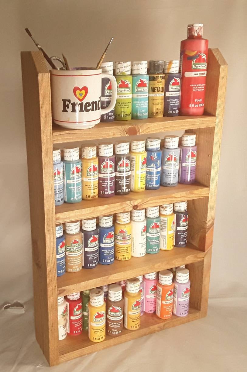 Made to Order Rustic Paint Bottle Rack Organizer for the - Etsy