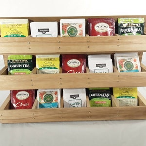Made to Order Beautiful Tea Rack Organizer for Individually Wrapped Tea ...