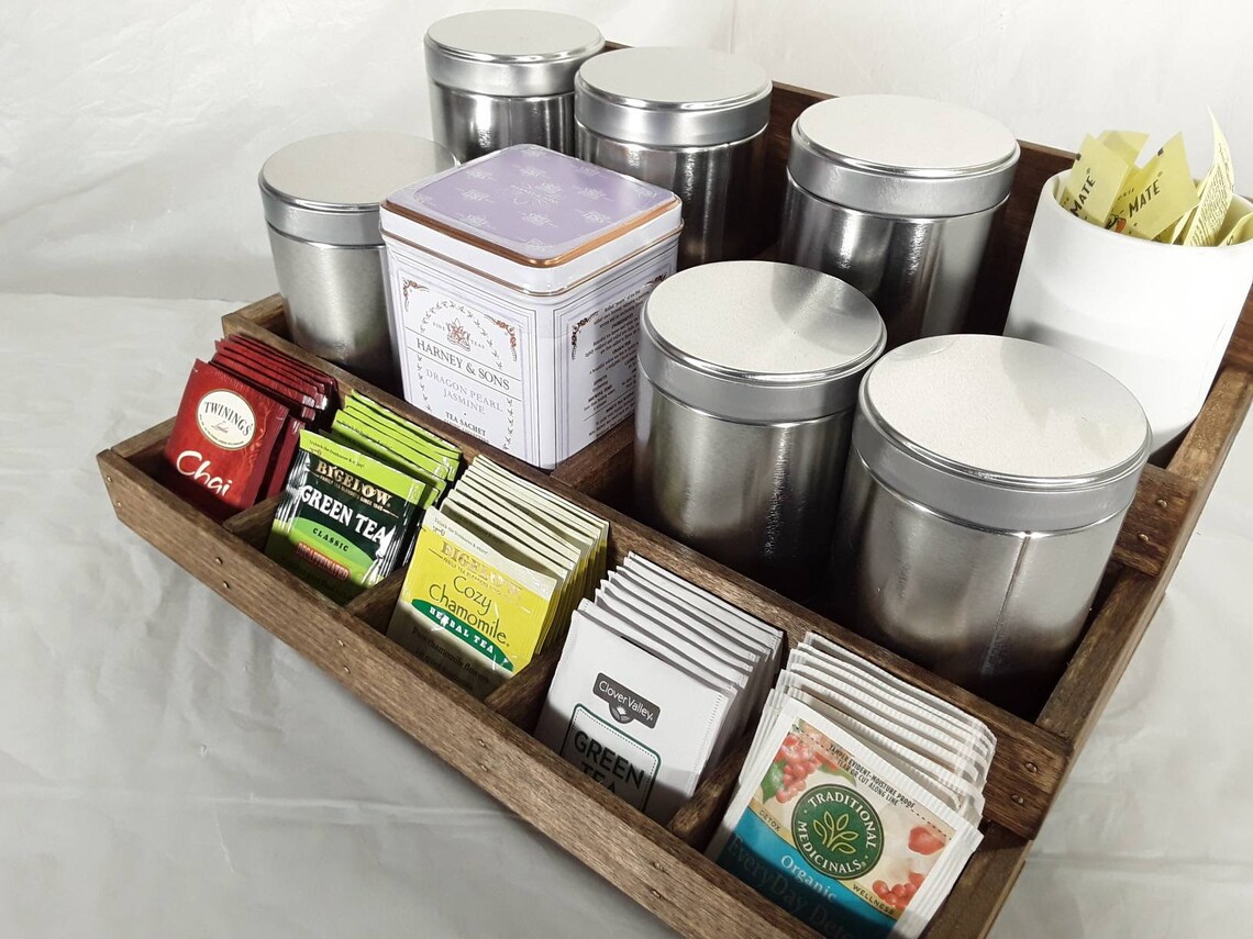 Made to Order Dark Tea Tin Rack Organizer for Loose Tea Tins. | Etsy