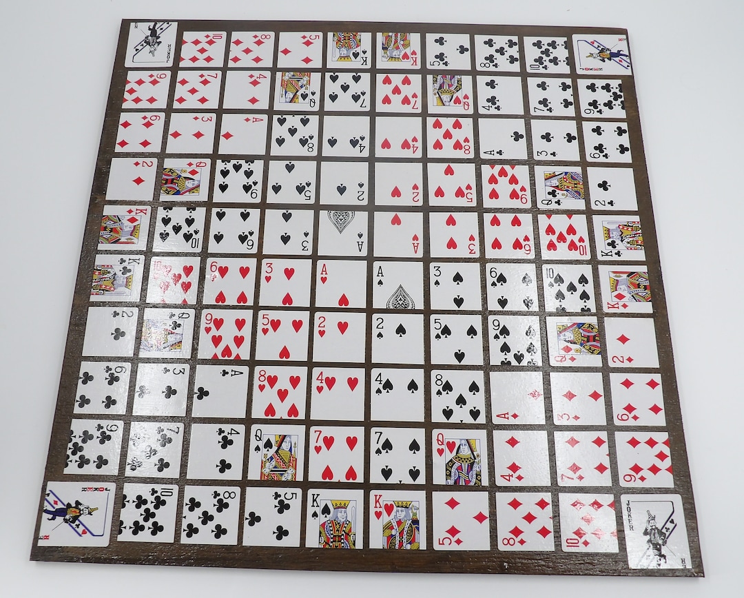 Made to Order. One Eyed Jack Game Board. Diamond Layout. 2 Ft X 2 Ft ...