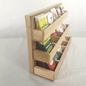 Made to Order Beautiful Tea Rack Organizer for Individually Wrapped Tea ...