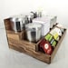 Made to Order Dark Tea Tin Rack Organizer for Loose Tea Tins. Hold 8 ...