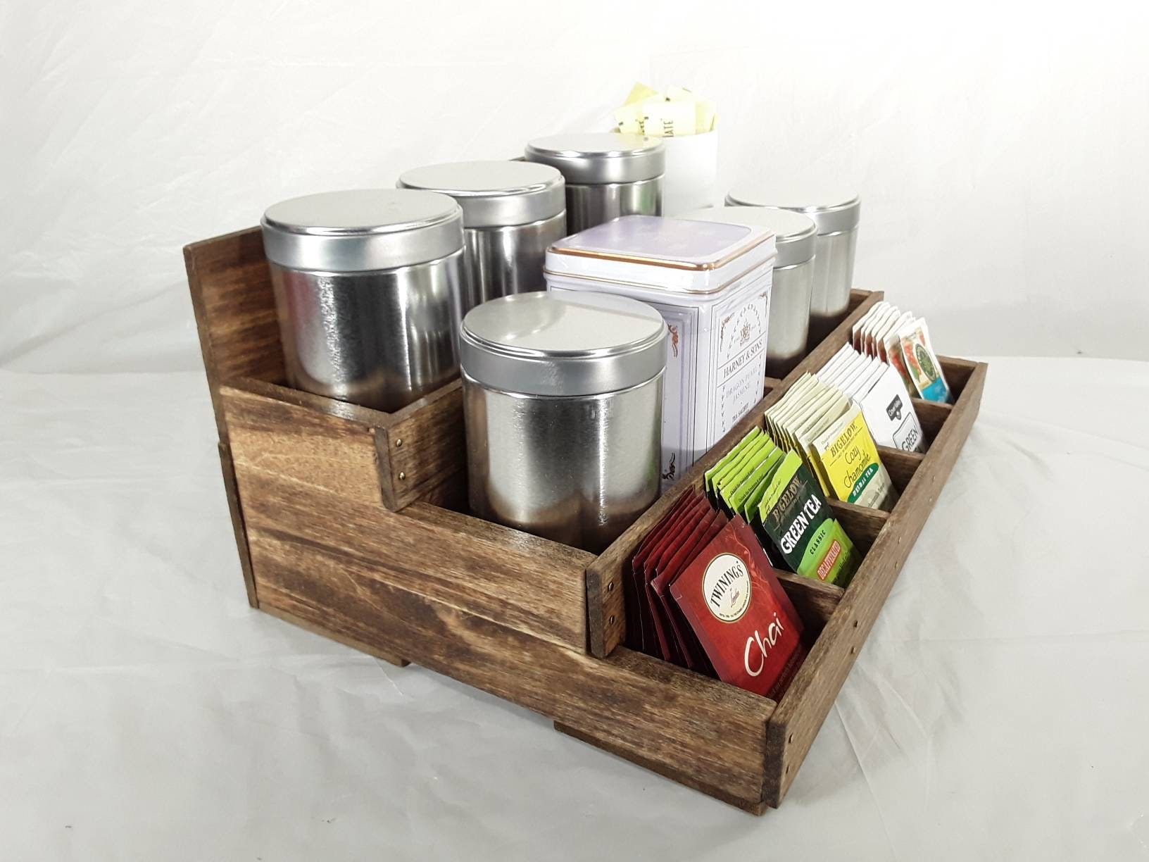 Made to Order Dark Tea Tin Rack Organizer for Loose Tea Tins. | Etsy