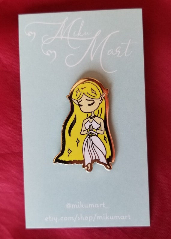 Princess Golden Enamel Pin - Etsy