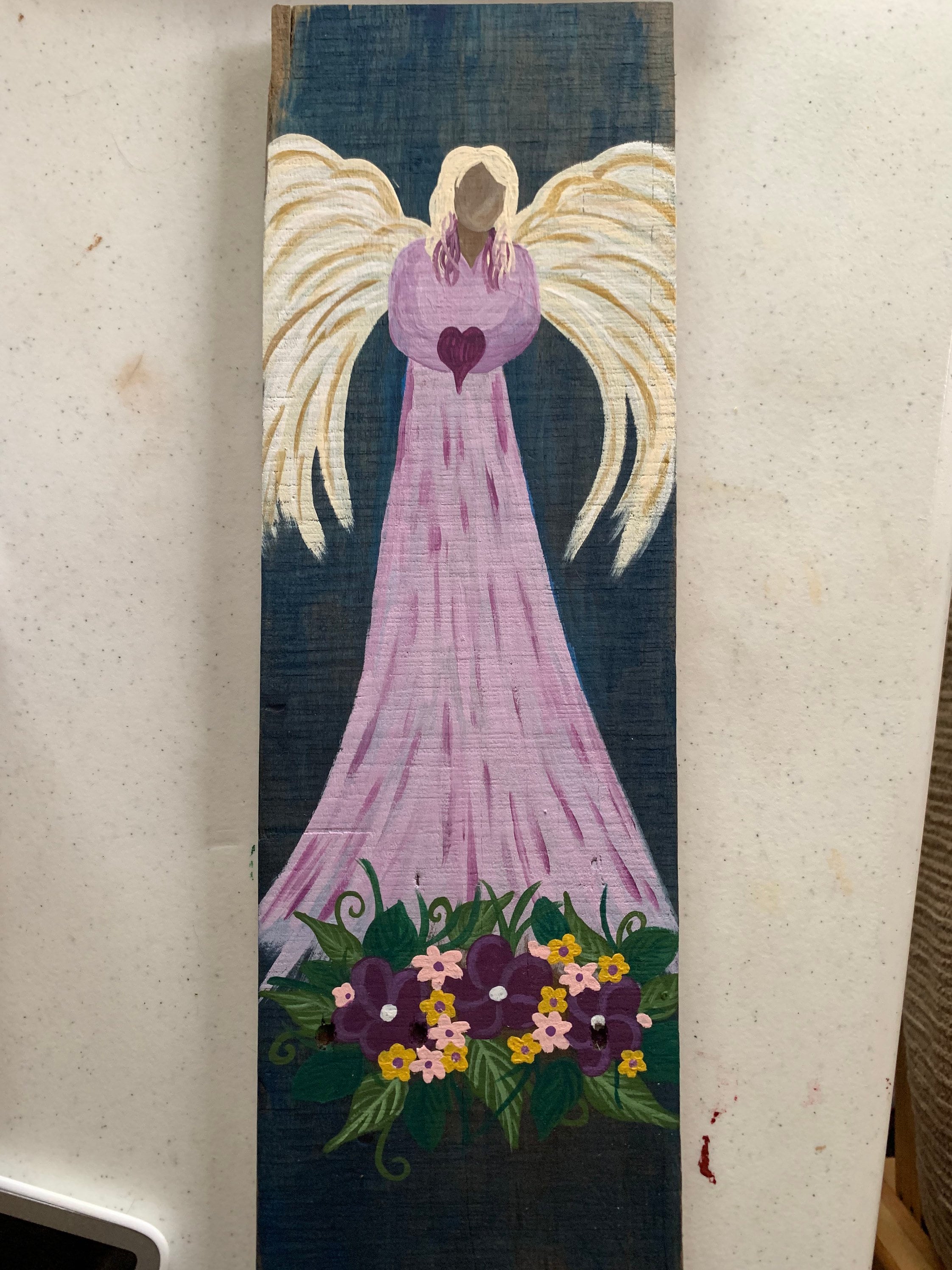 Angel Painting - Barn Board - Etsy