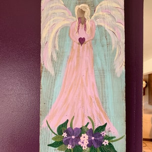 Angel Painting - Barn Board - Etsy