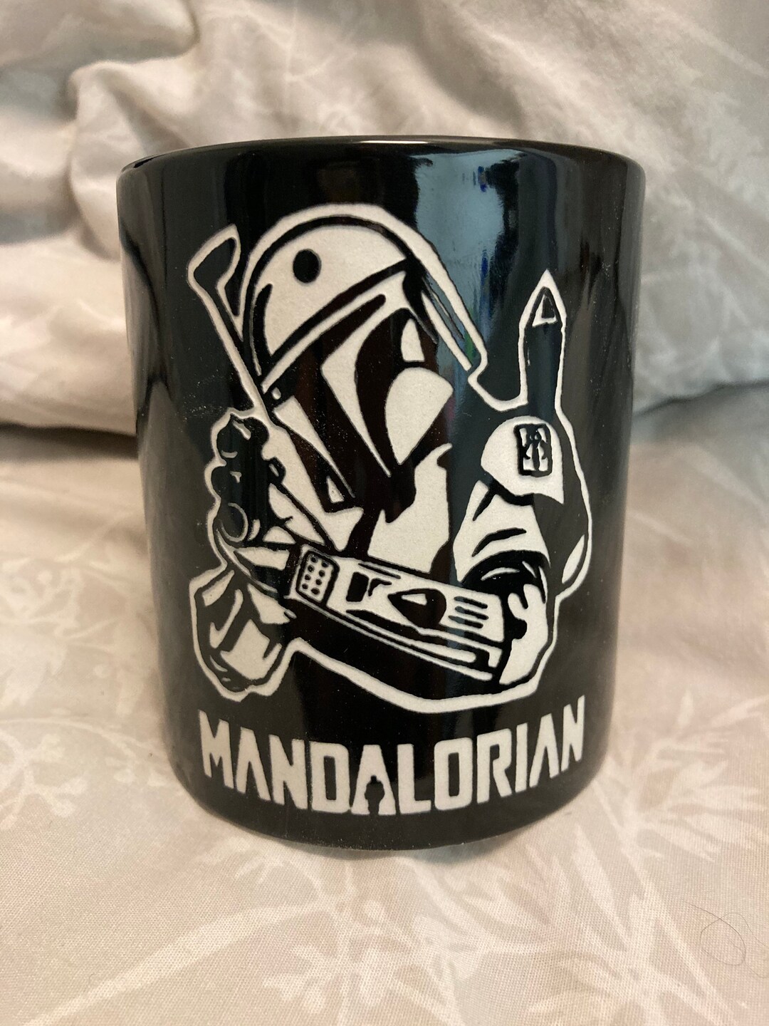 Hand Engraved Mandalorian Coffee Mug, Star Wars Gift - Etsy