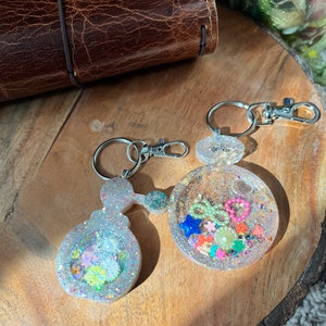 Resin Charm Handmade Keychain, Shaker Charm, Kawaii Resin Charm, Cute ...