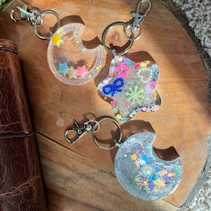 Resin Charm Handmade Keychain, Shaker Charm, Kawaii Resin Charm, Cute ...