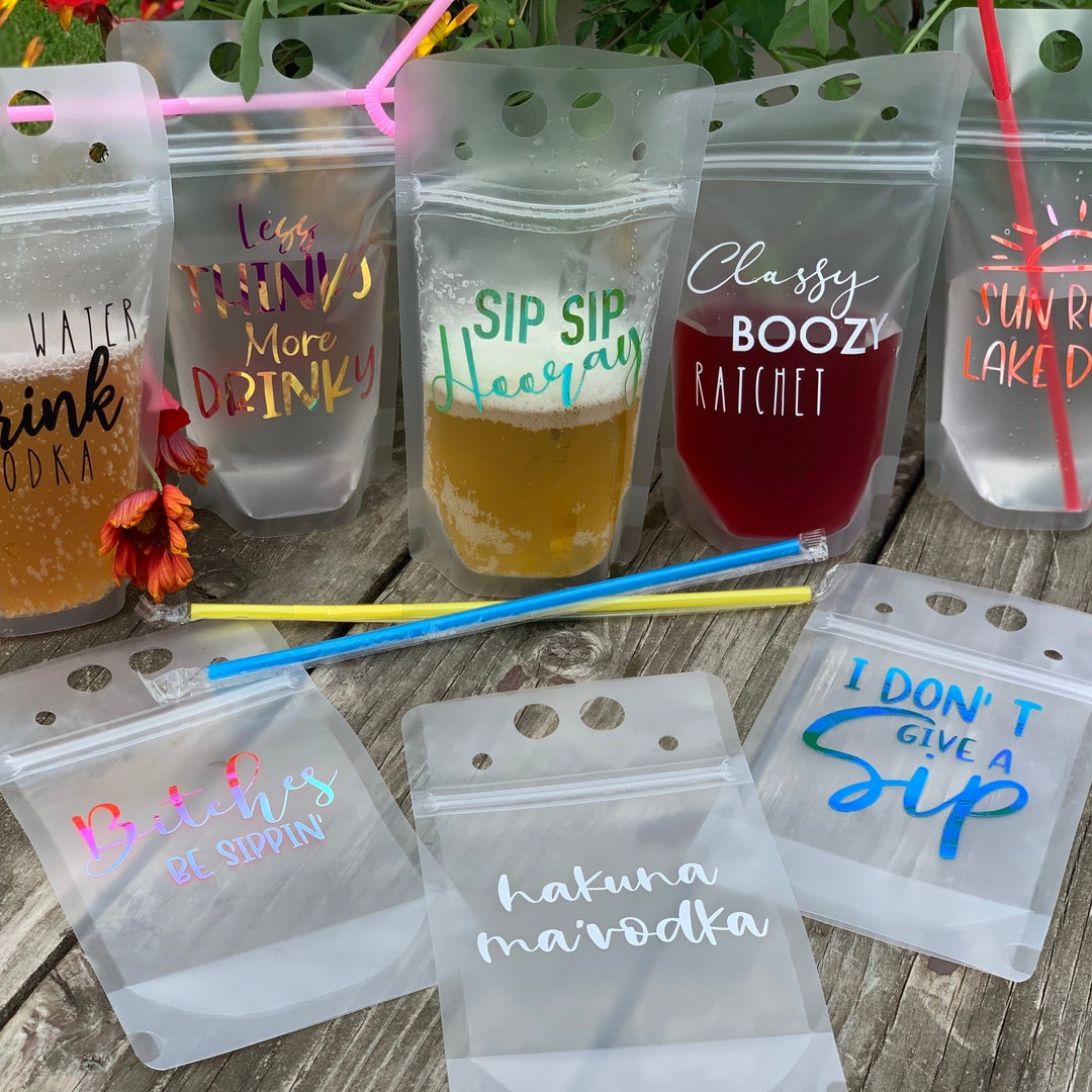 Custom Bachelorette Party Drink Pouches Drink Pouches Juice Pouches ...