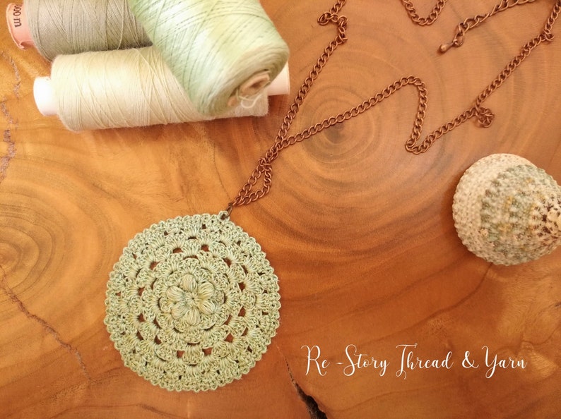 PATTERN - Crochet Jewelry, Thread Crochet Necklace Pattern, PDF ...