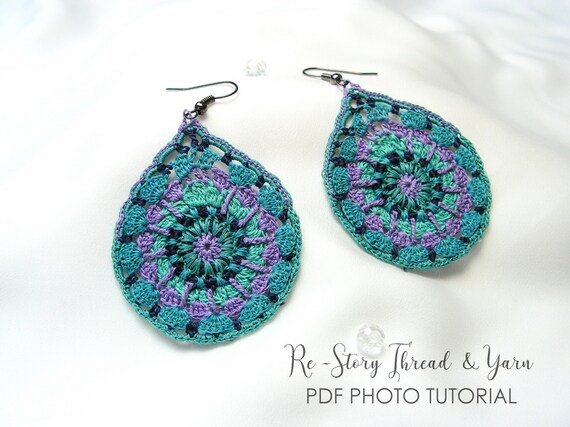 DIGITAL Pattern Crochet Colorful BOHO Jewelry Thread | Etsy