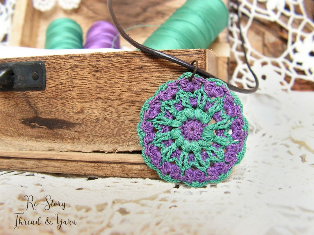 Crochet Jewelry PATTERN, Thread Crochet Earring Pattern, Photo Tutorial ...
