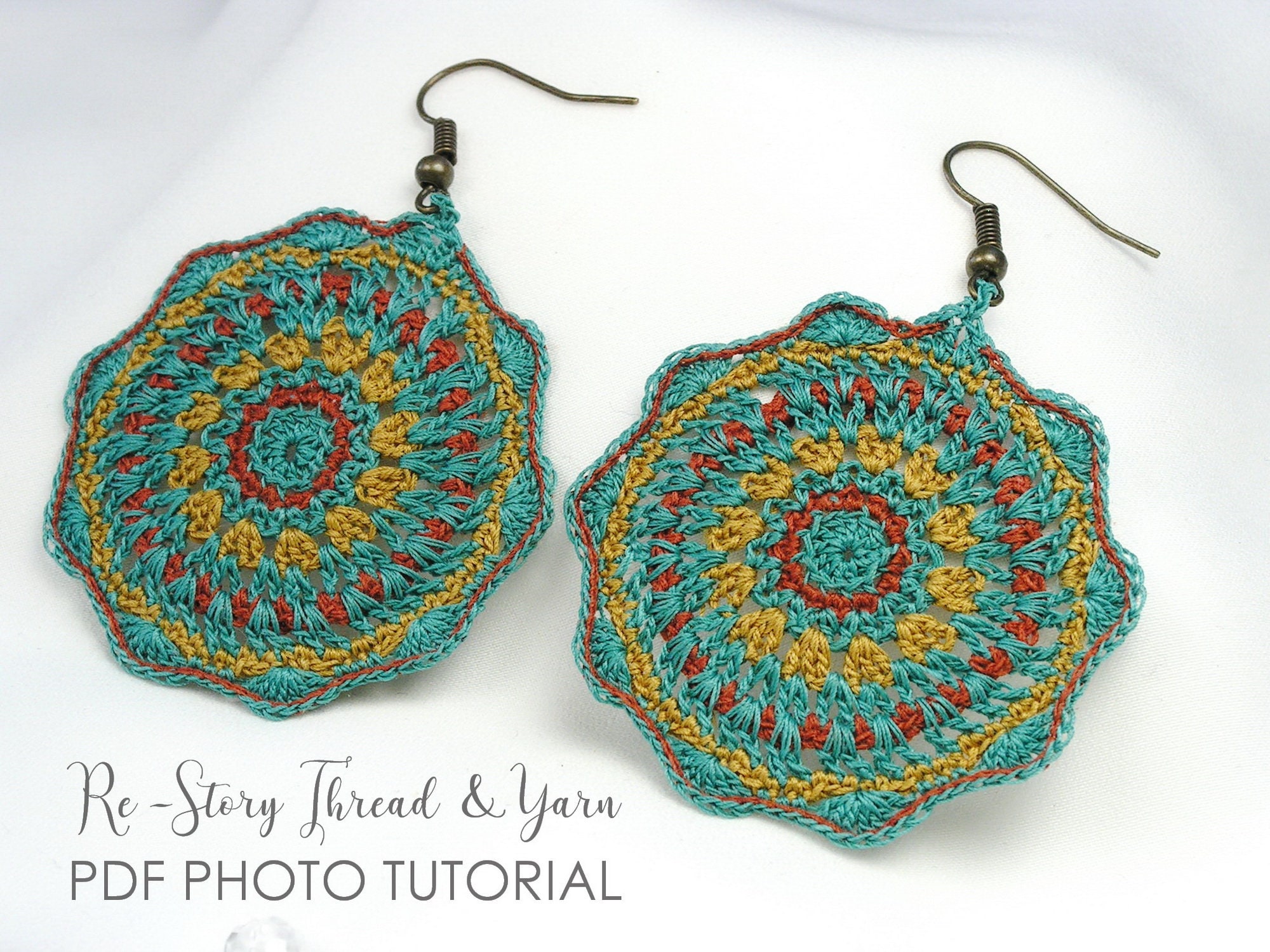 Thread Crochet Jewelry Photo TUTORIAL in ENG+HUN, Thread Crochet Boho ...