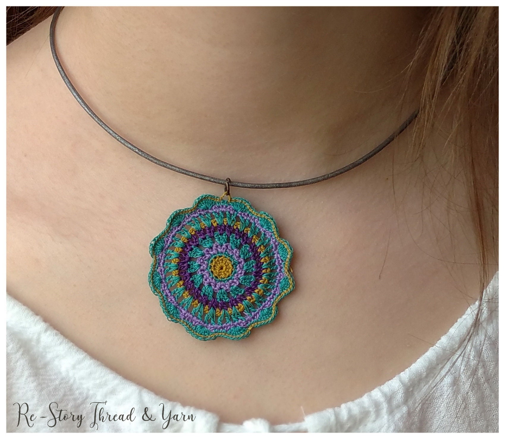 Thread Crochet Jewelry Photo TUTORIAL in ENG+HUN, Thread Crochet Boho ...